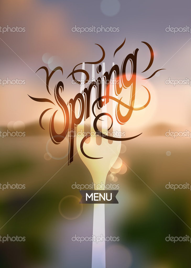 Spring Menu Stock Vector by ©BSSR 42720643