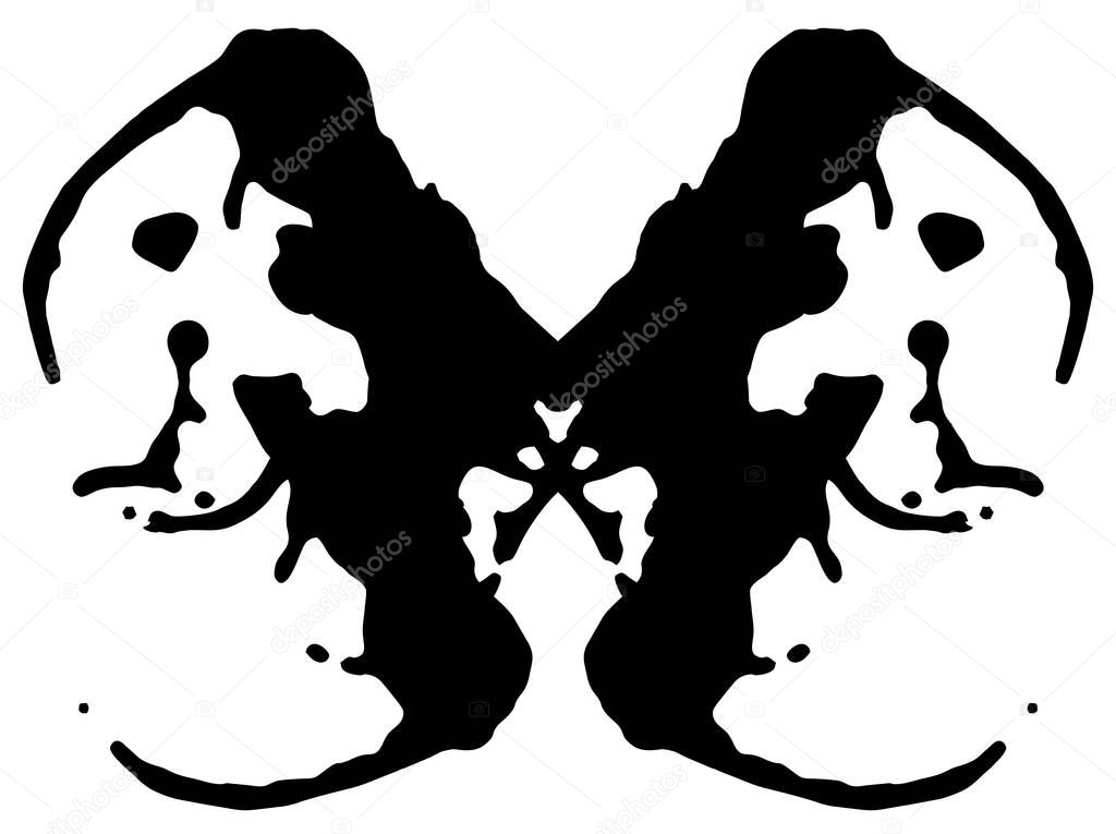 Prueba de manchas de tinta Rorschach. Manchas de tinta abstracta ...