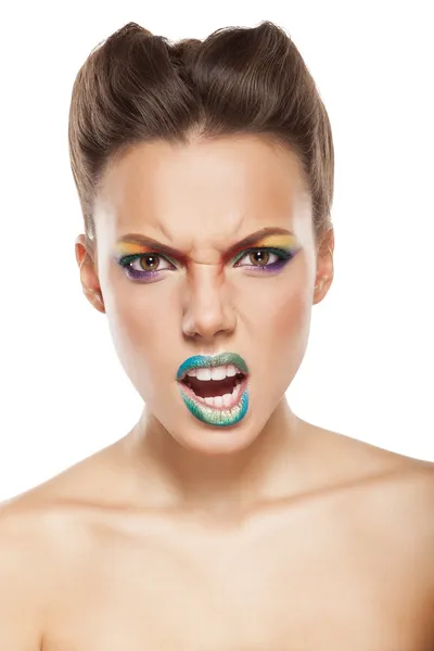 Angry woman face Stock Photos, Royalty Free Angry woman face Images ...