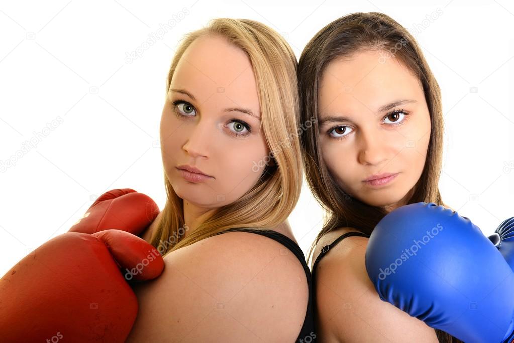 Two women boxing — Stock Photo © muro #35974173