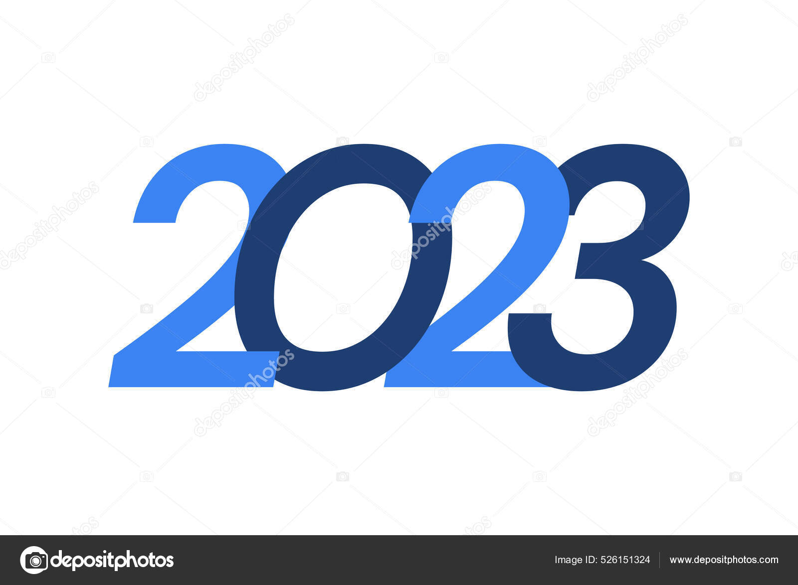 Number Image Design 2023 Logos Happy New Year 2023 Design Stock Vector ...