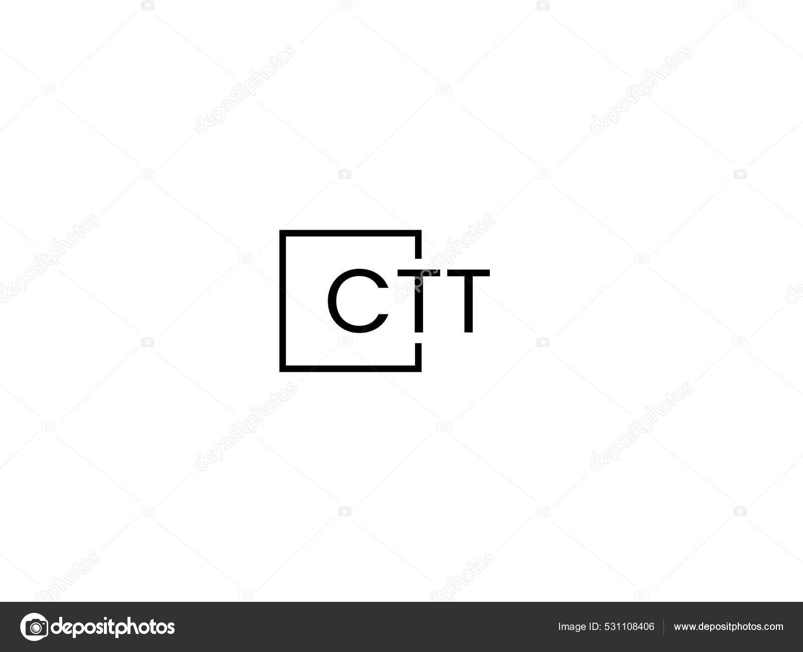 Ctt Letters Isolated White Background Vector Logo Stock Vector by ...