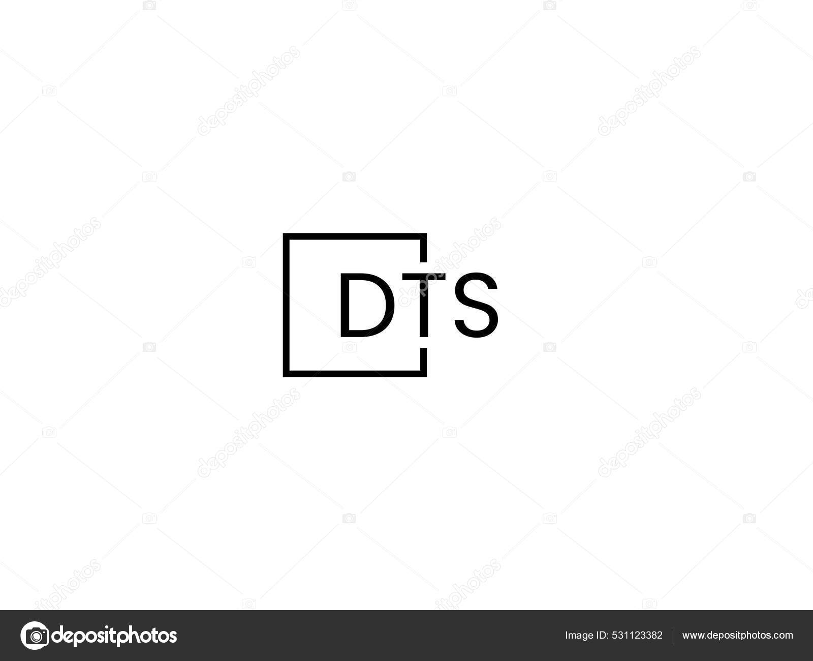 Dts Letters Isolated White Background Vector Logo Stock Vector by ...