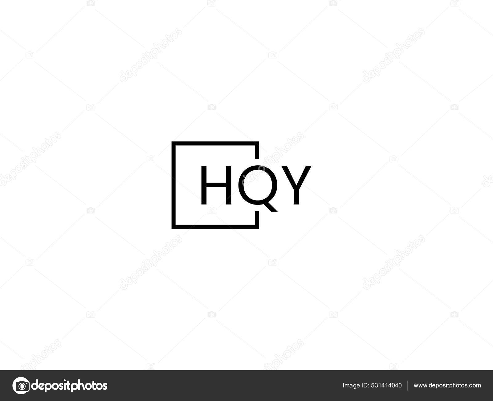 Hqy Letters Isolated White Background Vector Logo Stock Vector Image by ...