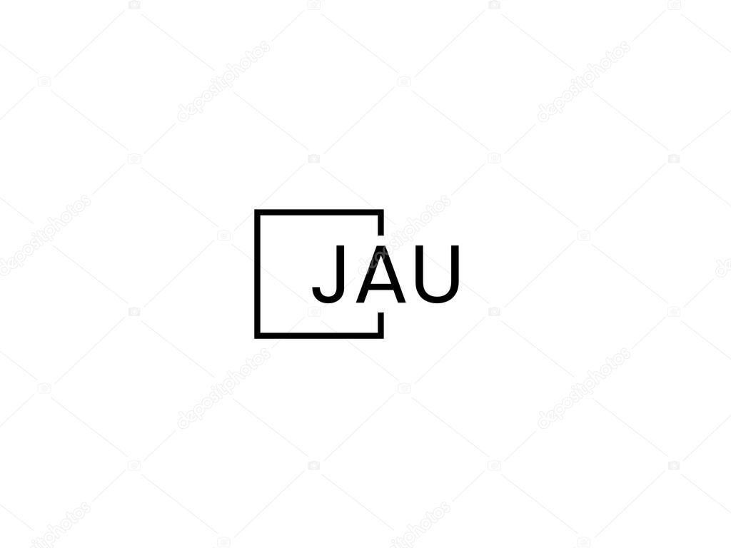 Plantilla de vector de diseño de logotipo de letras JAU 2024