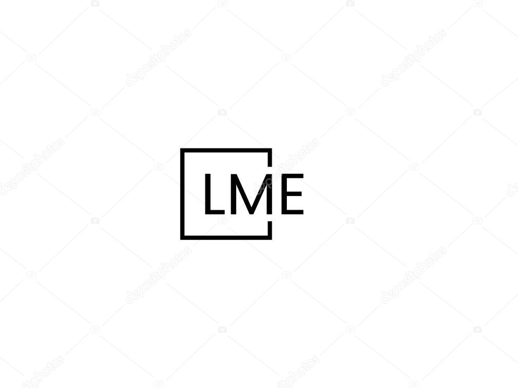 LME letras logotipo diseño vector plantilla 2025