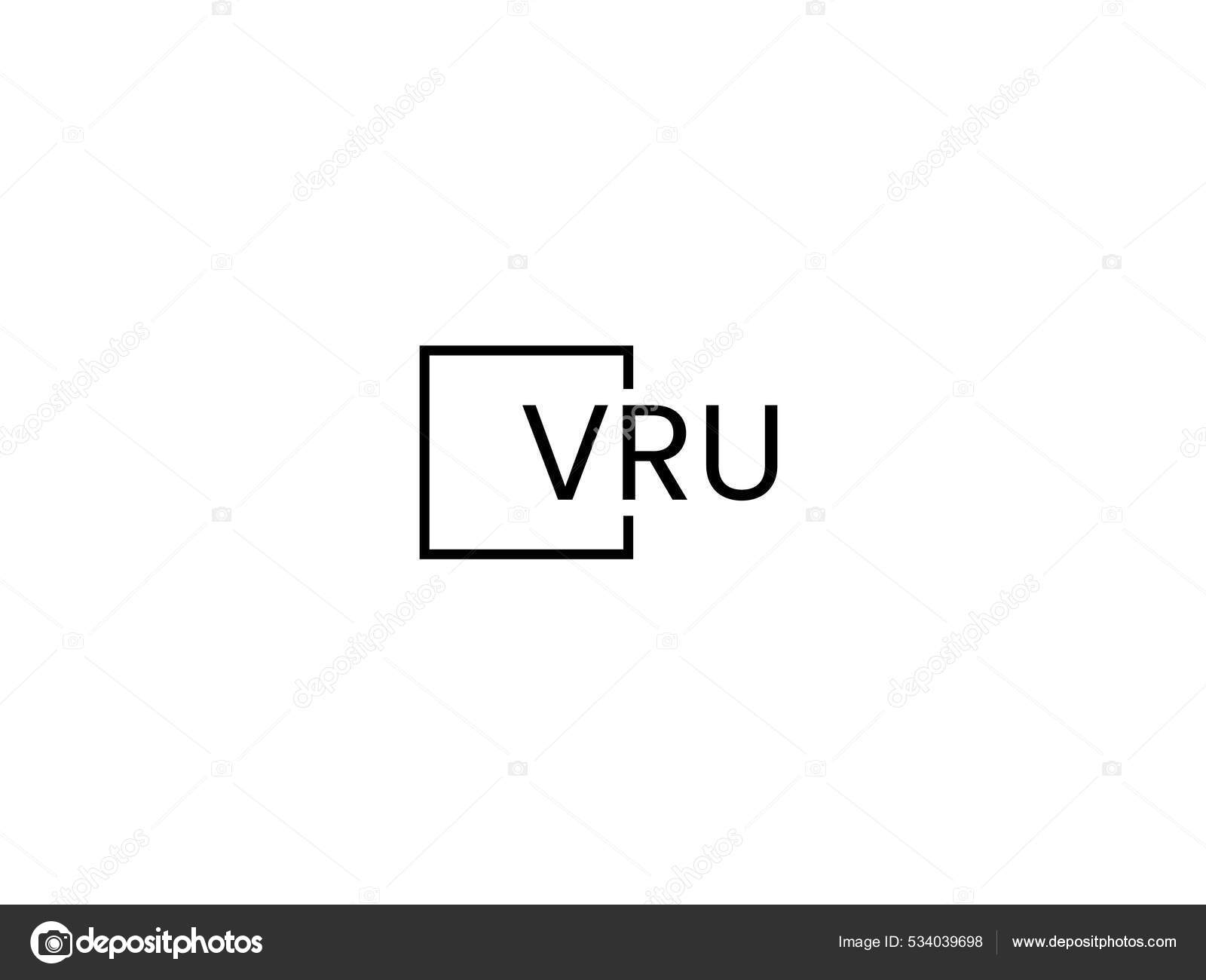 Vru Letters Logo Design Vector Template Stock Vector by ©RubelHossain ...