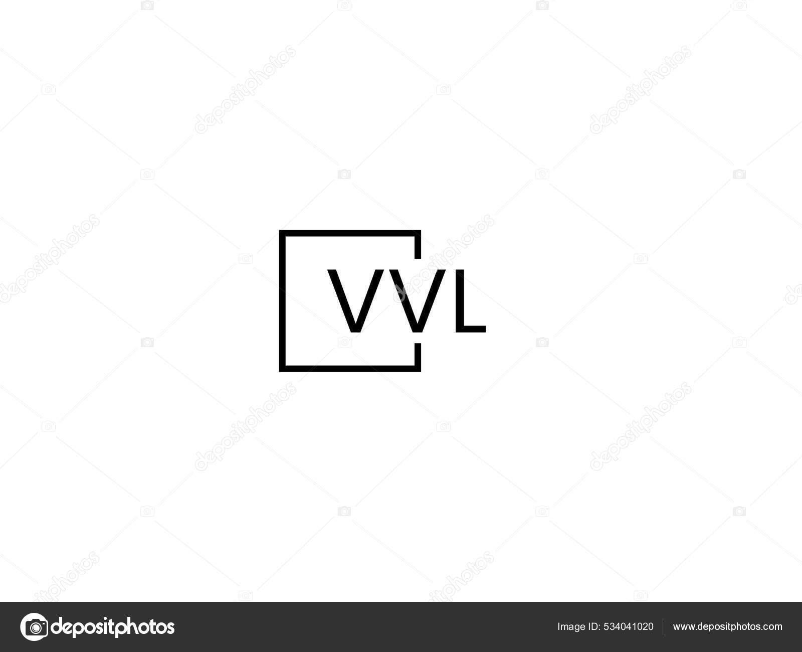 Vvl Letras Logotipo Diseño Vector Plantilla Vector de stock por ...