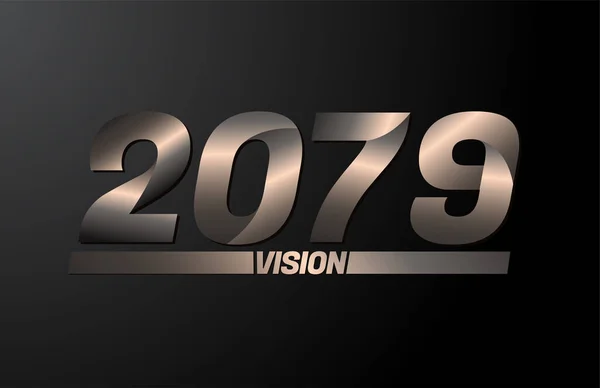2079 con texto de visión, visión 2022 vector de año nuevo aislado sobre ...