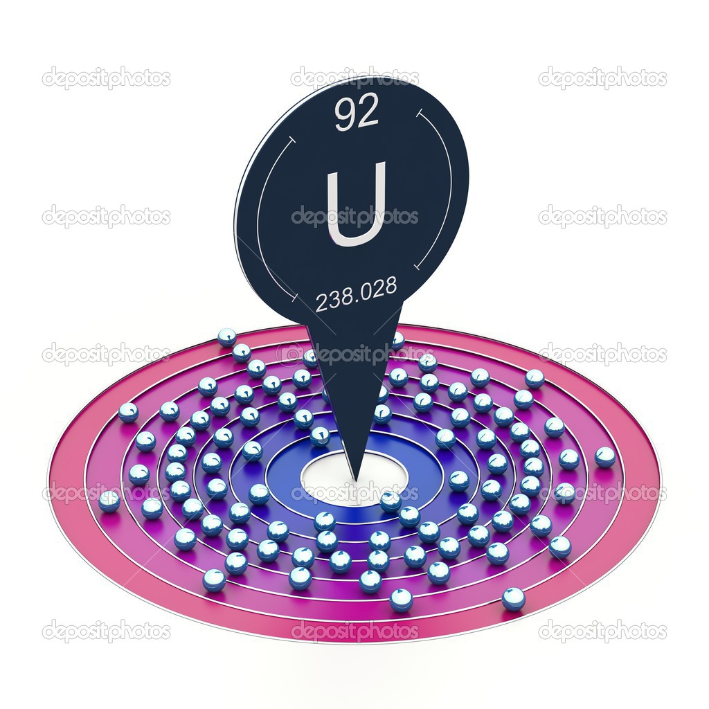 Uranium Atom Model