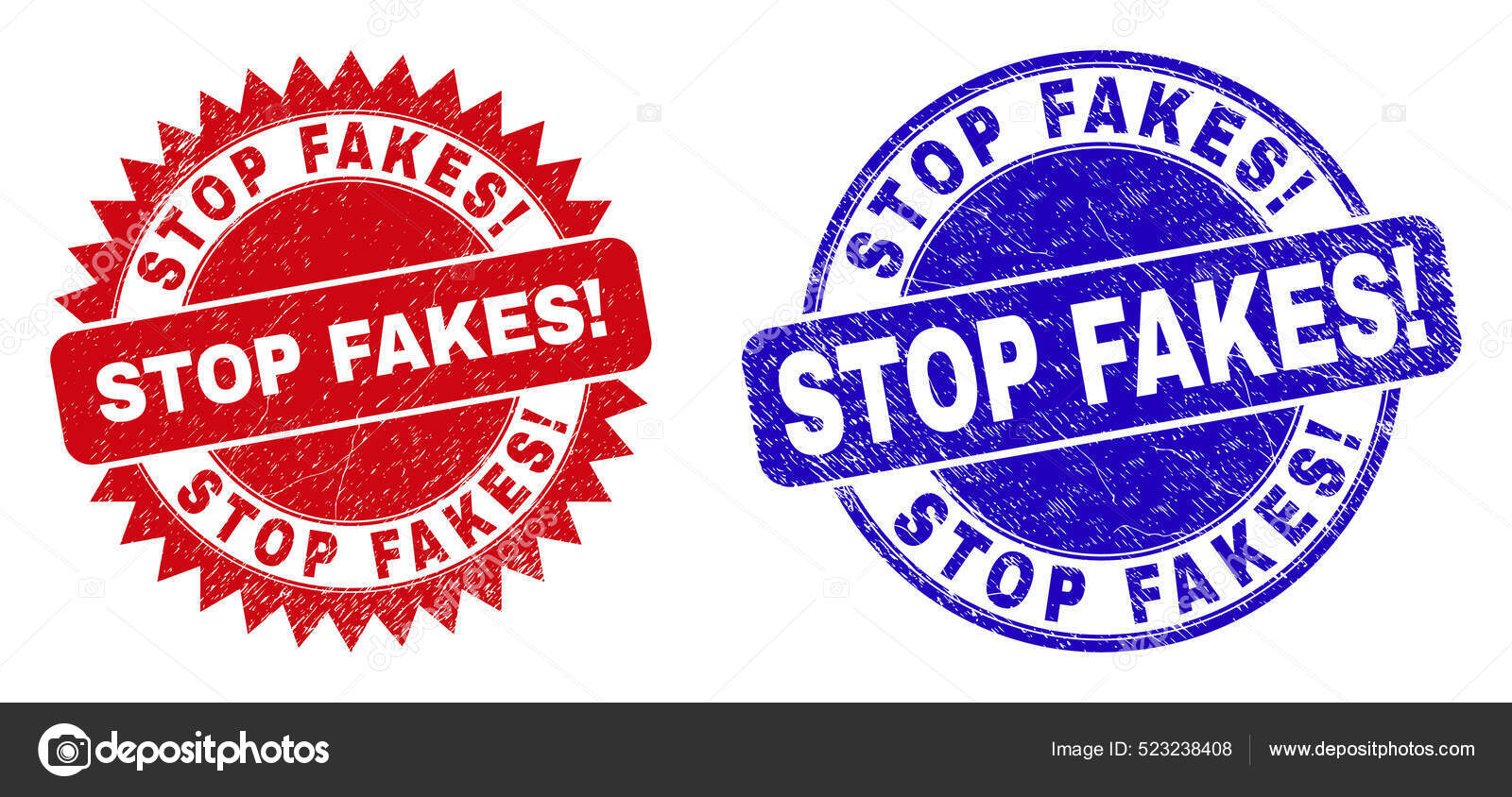 STOP FAKES Sellos redondeados y Roseta con Superficie de Angustia ...