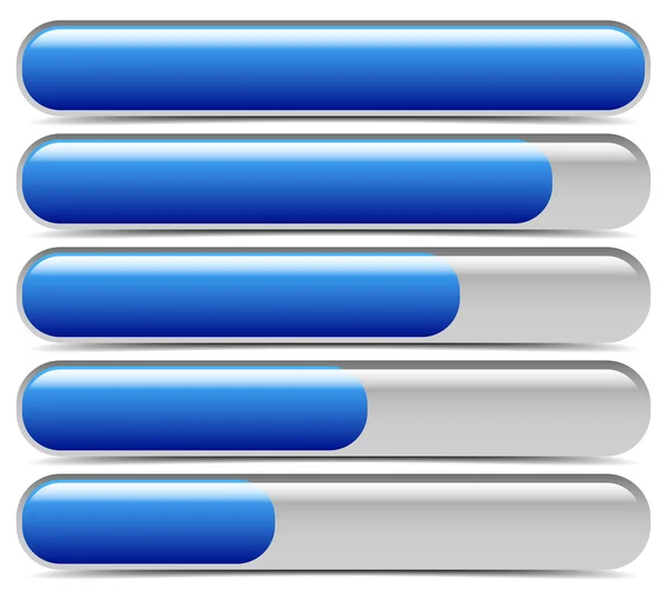 Horizontal progress, loading bars set — Stock Vector © vectorguy #109749750