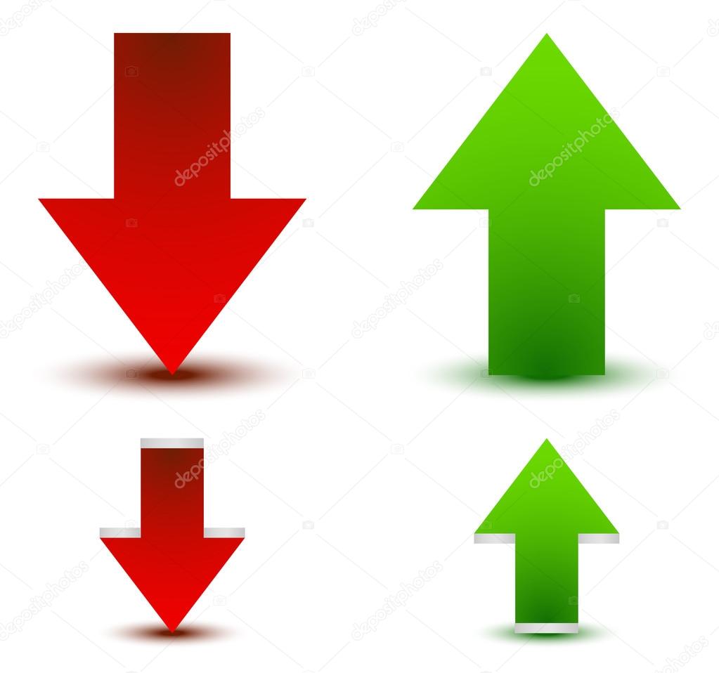 Vert, flèche rouge haut, bas Stock Vector by ©vectorguy 48385605 Vert, flèche rouge haut, bas Stock Vector by ©vectorguy 48385605