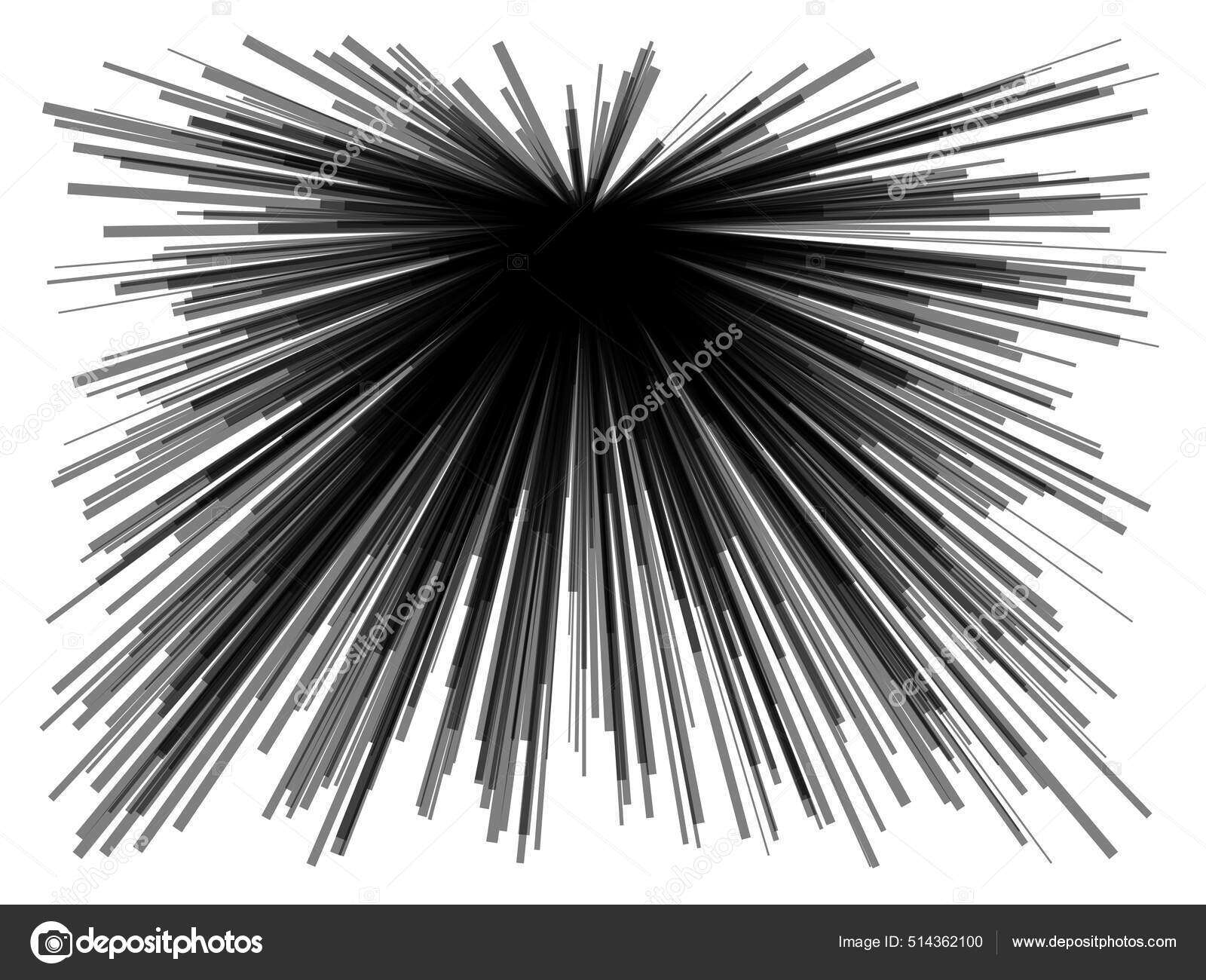 Radial Radiating Dynamic Lines Abstract Explosion Burst Rays Beams ...