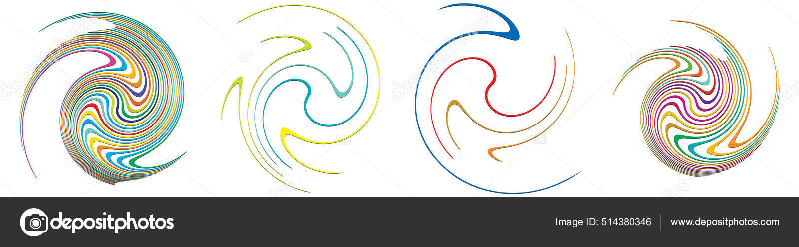 Spiral Swirl Twirl Volute Element Whirlpool Whirlwind Effect Circular ...