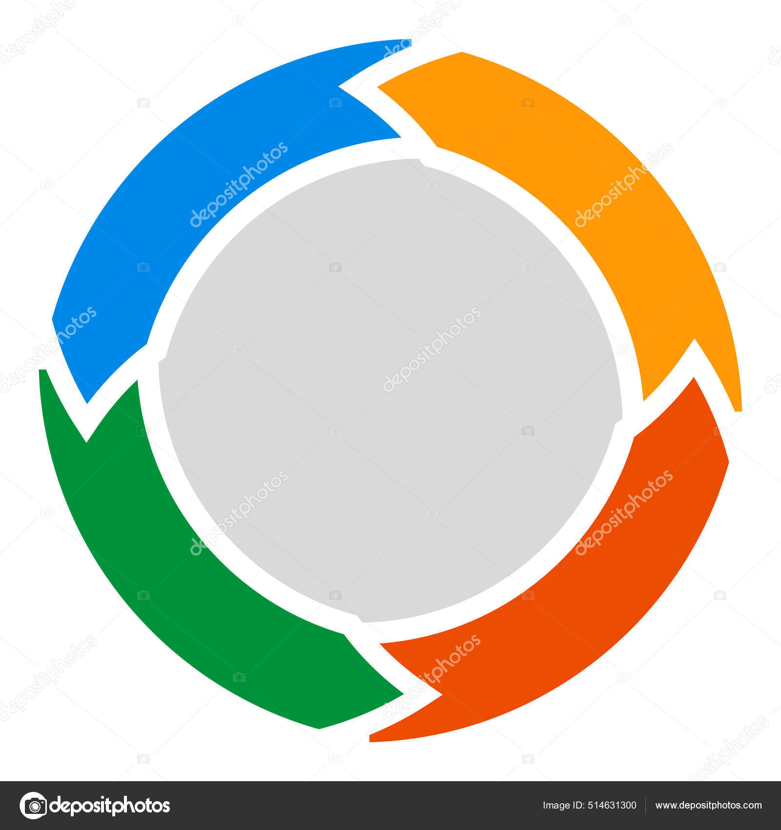 Circular Arrows Steps Stages Phases Concepts Cyclic Cycle Circle Arrow ...