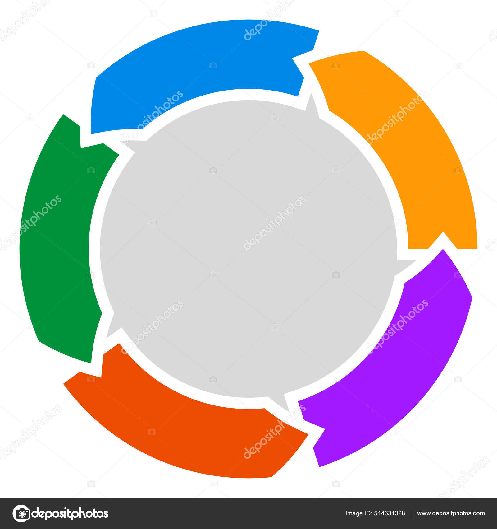 Flechas Circulares Para Pasos Etapas Conceptos Fases Ciclo Círculo ...