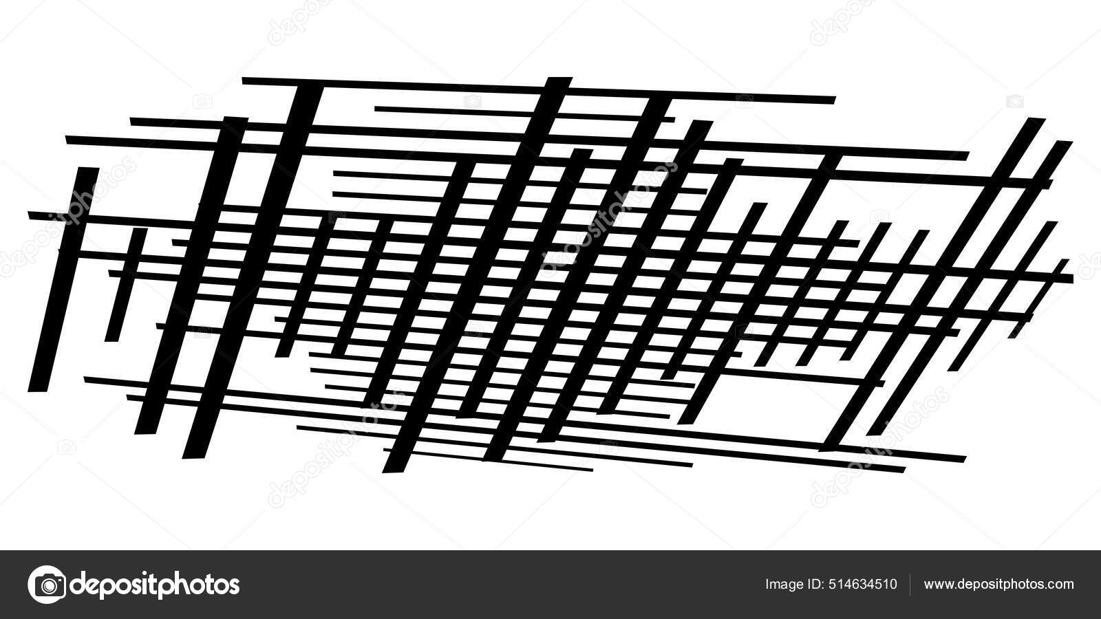 Spatial Grid Mesh Grating Lattice Abstract Geometric Shape Element Intersecting Stock Vector ...