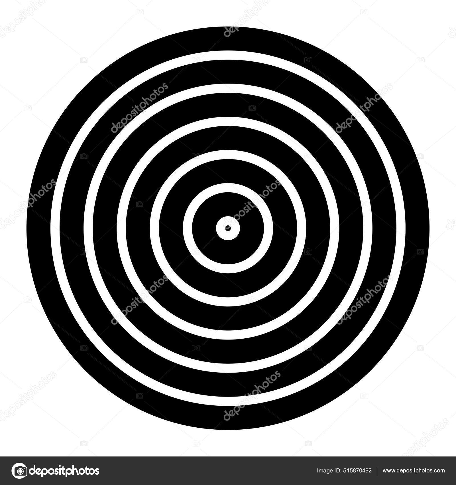 Concentric Circles Radiating Radial Circles Lines Stock Vector by ...