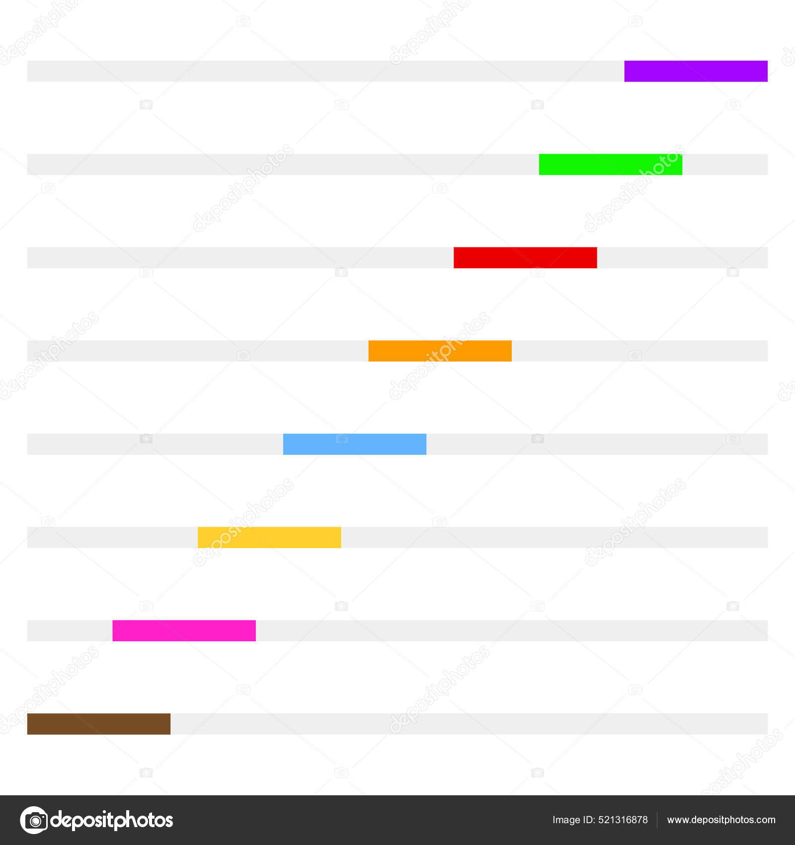 Progress Loading Bars Steps Phases Downloading Loader Bars Stock Vector ...