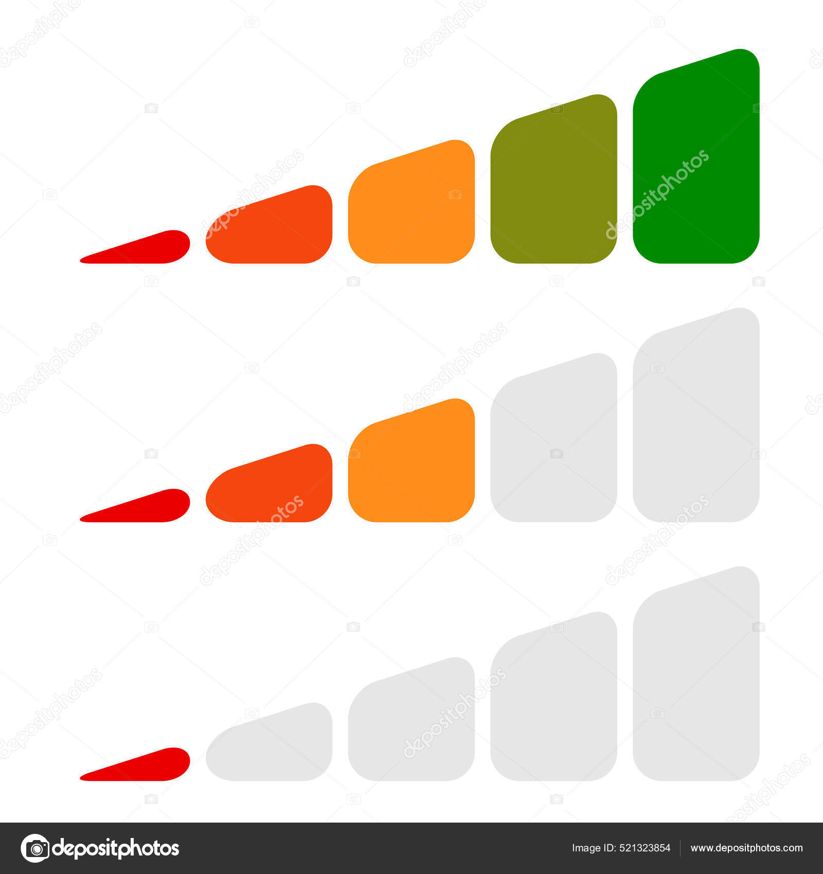 Level Progress Indicator Icon Meter Gauge Yardstick Symbol Stock Vector ...