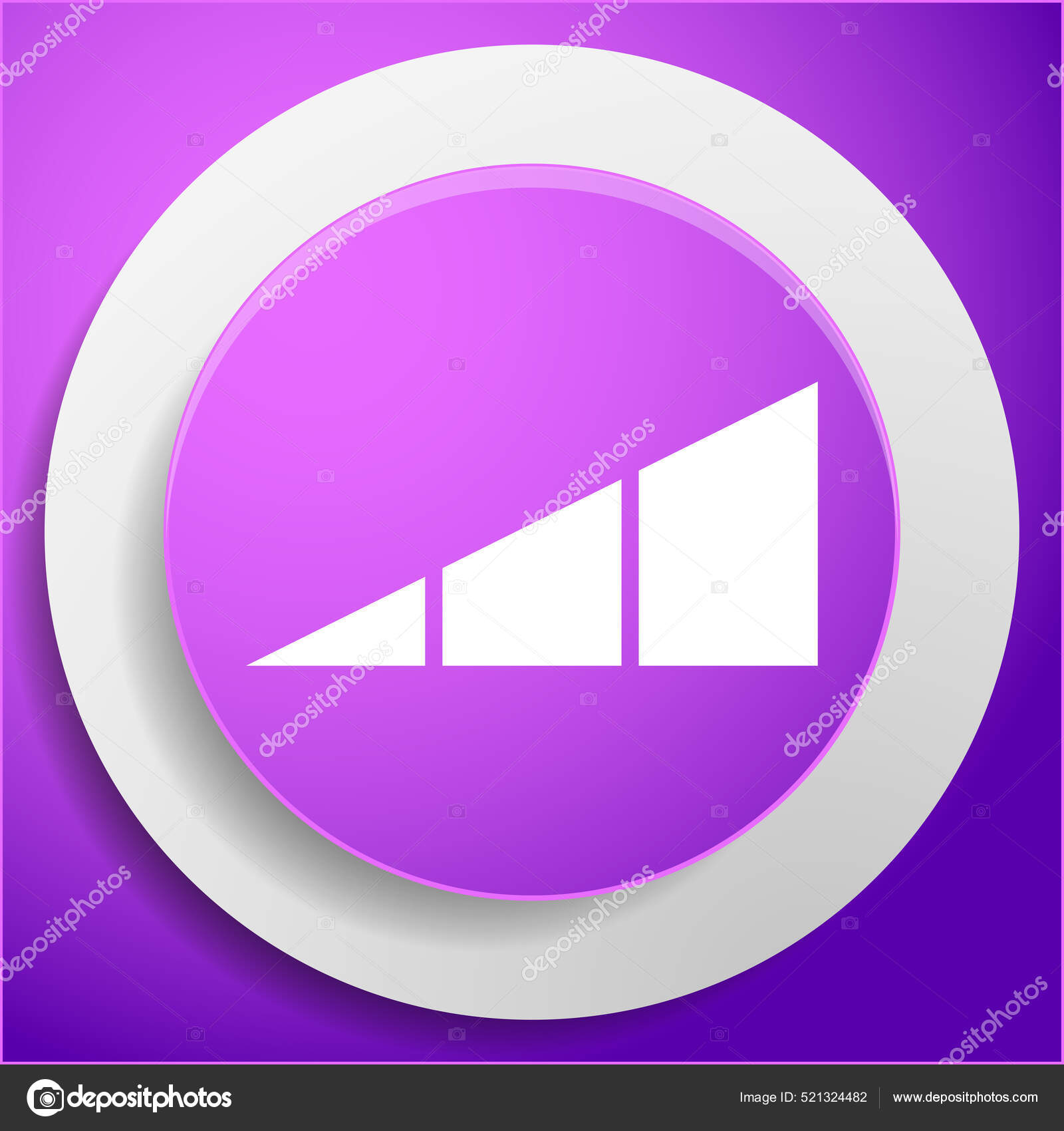 Level Progress Indicator Icon Meter Gauge Yardstick Symbol Stock Vector Stock Vector Image by ...