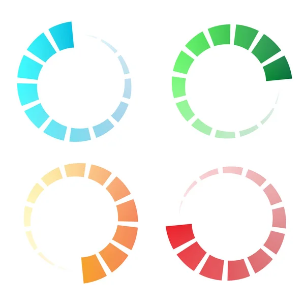 Progress Steps Phases Indicator Preloader Buffer Shape Circle Circular Loading Stock Vector by ...