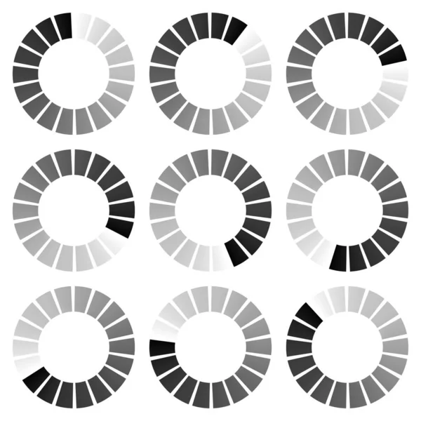 Progress Steps Phases Indicator Preloader Buffer Shape Circle Circular Loading Stock Vector by ...