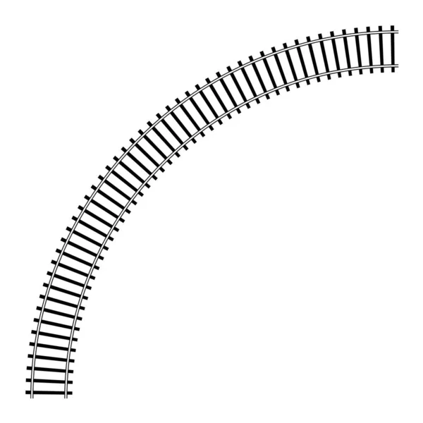 Curved Train Track Clipart
