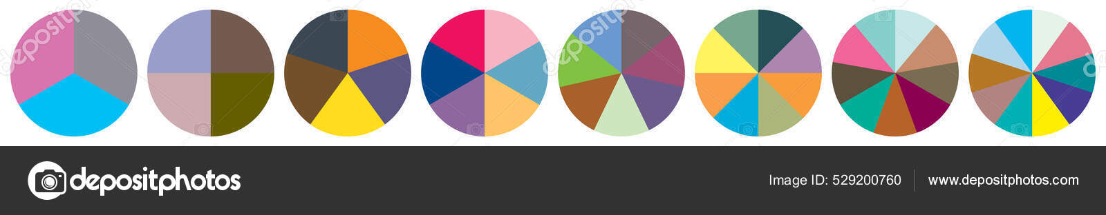 Pie Chart Pie Graph Segmented Circles Circular Diagram Sections ...