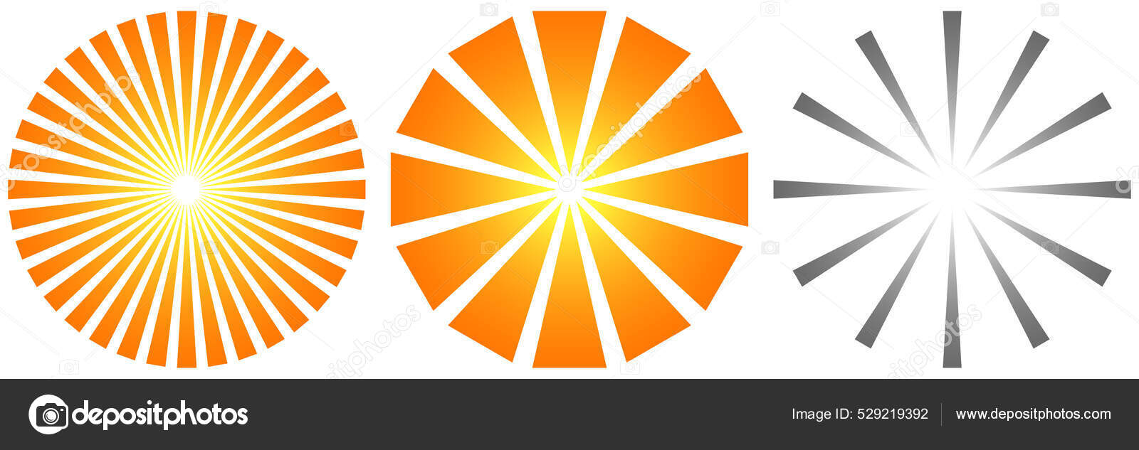 Starburst Sunburst Rays Beams Radial Radiating Lines Vector Stock ...