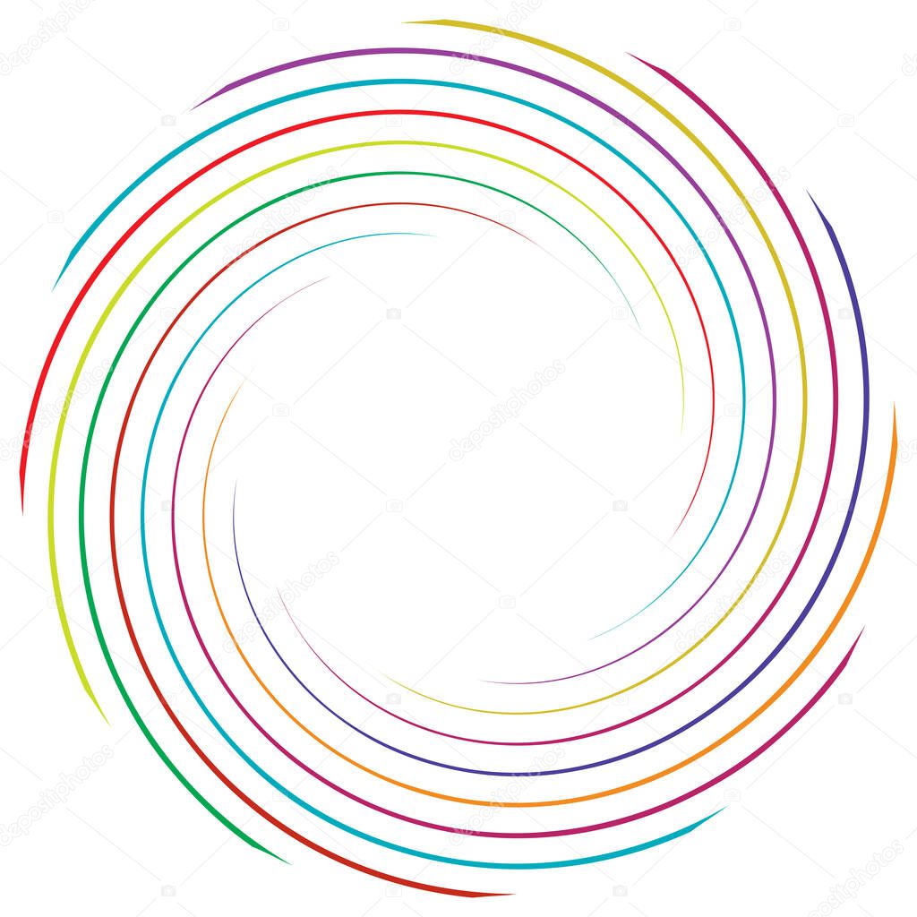 Espiral, remolino, elemento giratorio. Cochlear, v rtice, forma de dise o de v rtigo - ilustraci ...