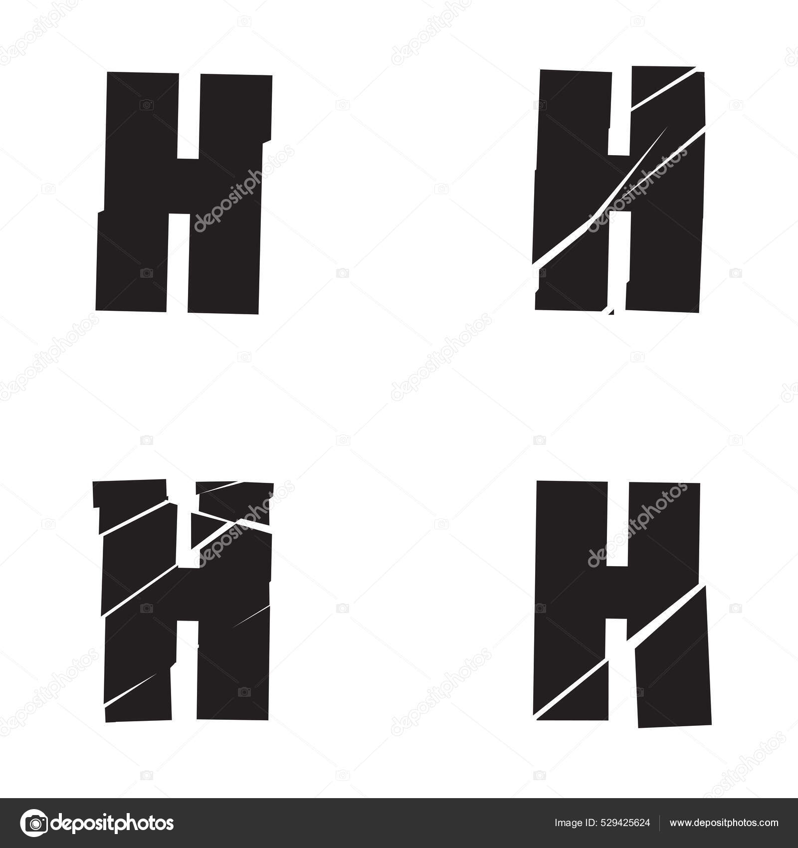 Letra Texturizada Serie Alfabetos Rotos Fracturados Fracturados Ilustración Vectores Stock ...