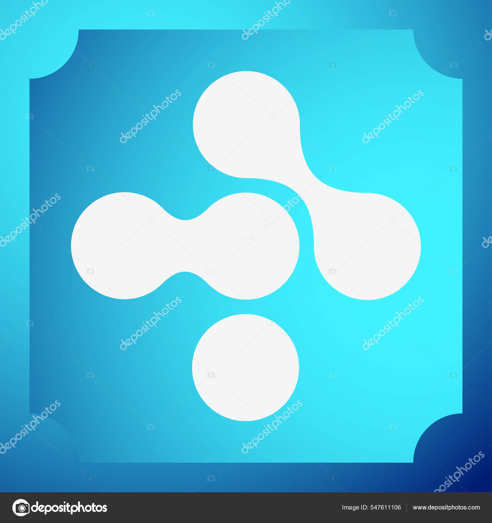 Círculos Conectados Nodos Como Tecnología Tecnología Electrónica Icono ...