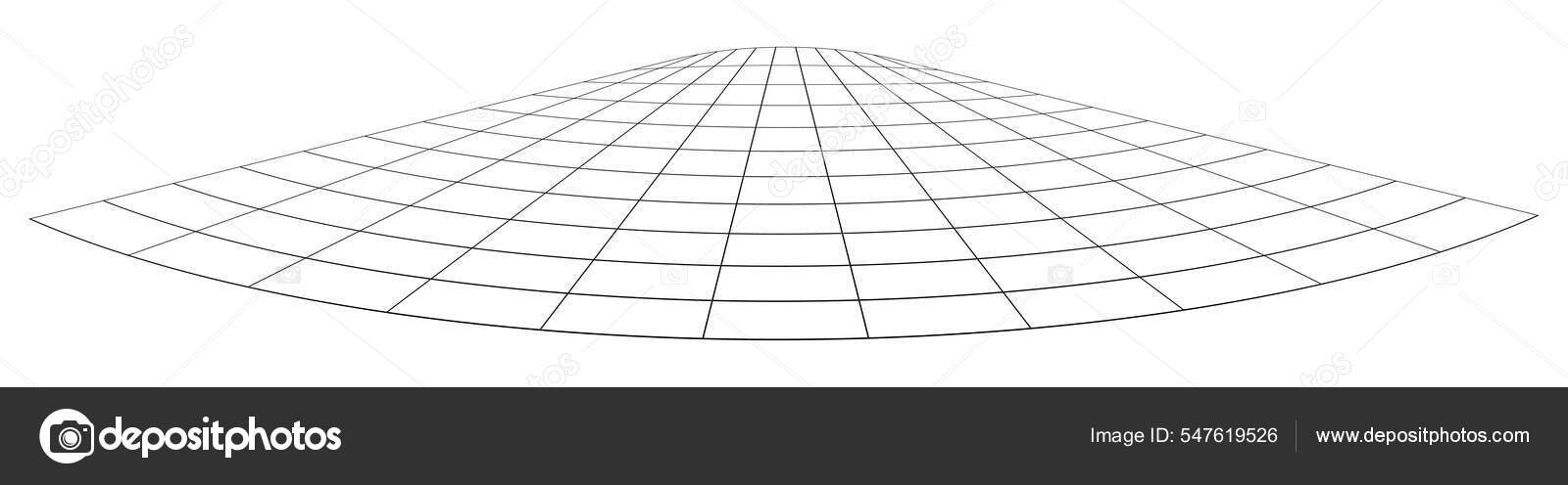 Graticule Rutnät Mesh Plan Med Deformerad Distorsion Effekt Retikulera ...