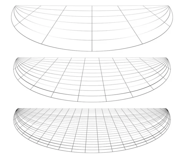 Graticule grid, mesh plane with deform, distorsion effect. Reticular ...