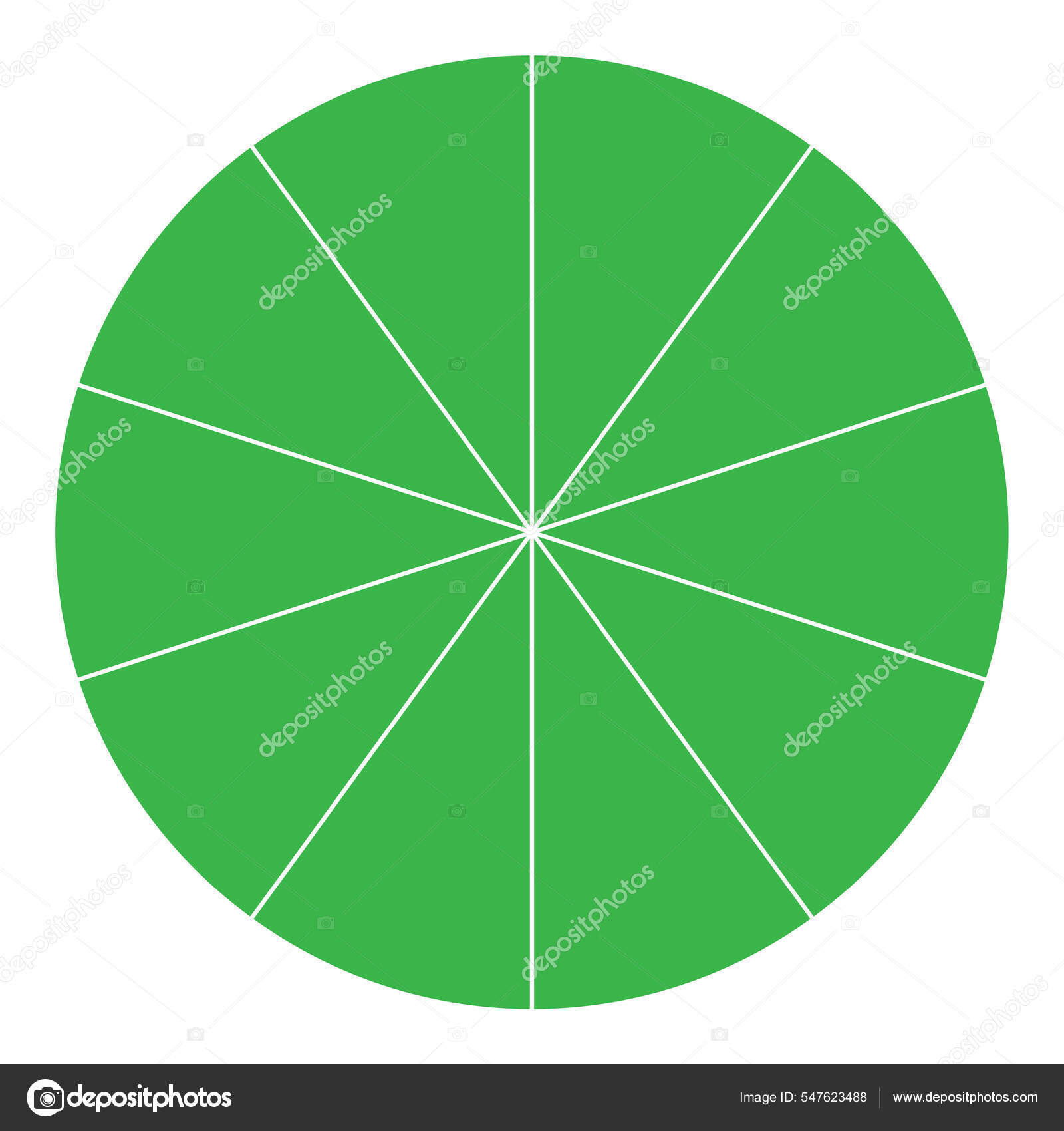 Diagrama Circular Circular Circular Secciones Sectores Círculo Dividido ...