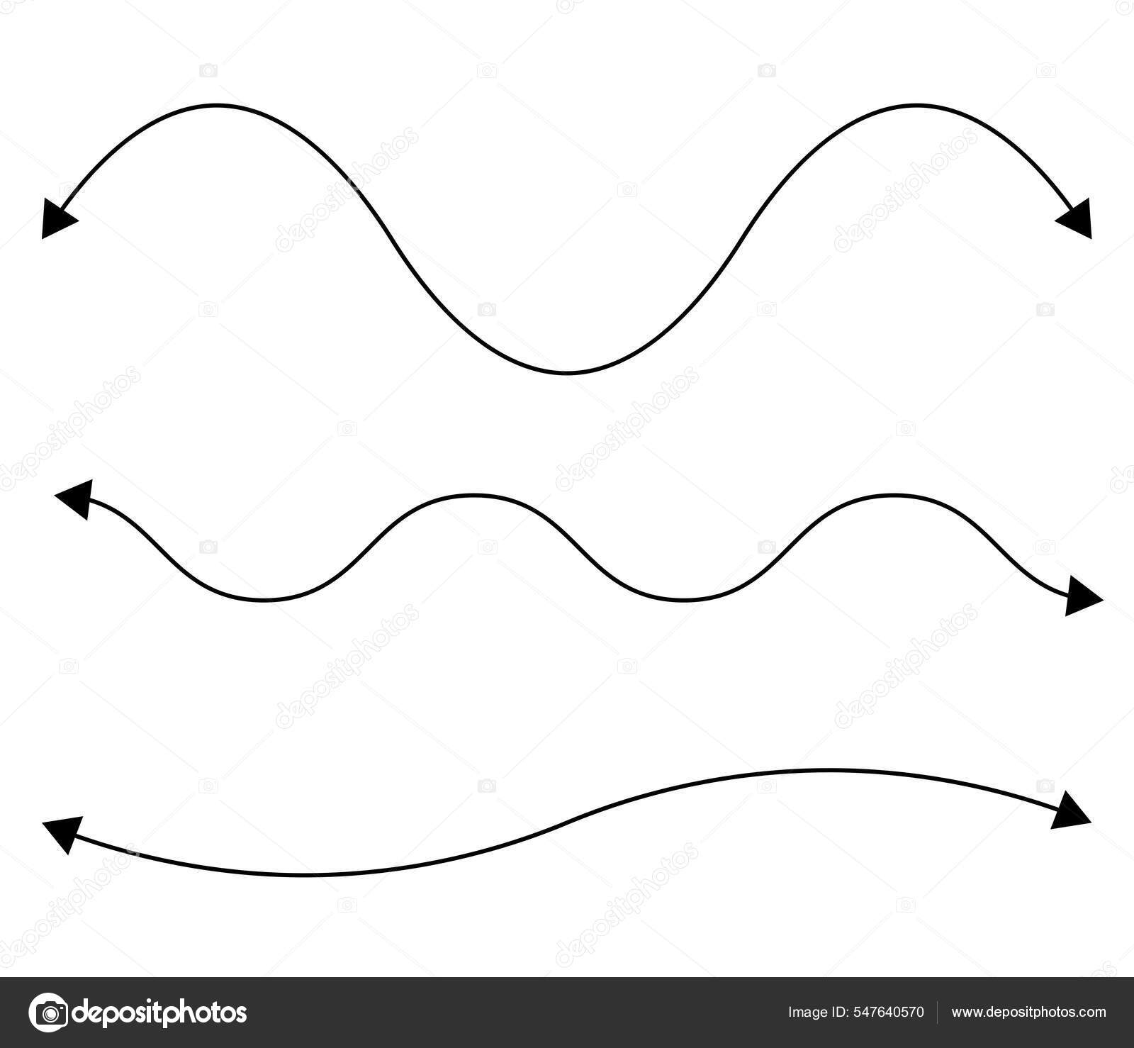 Curvy Wavy Waving Arrows Shape Set Stock Vector Illustration Clip Stock ...
