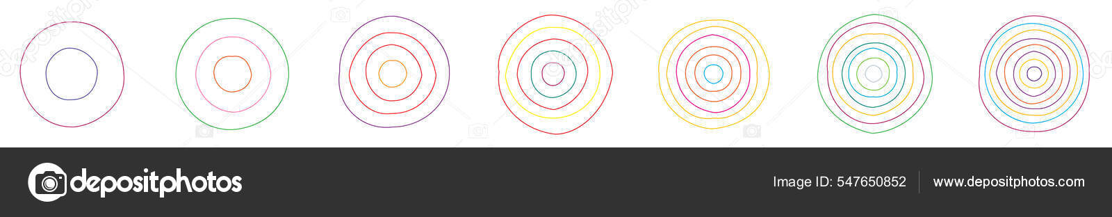 Simple Abstract Radial Concentric Motif Mandala Icon Symbol Stock ...