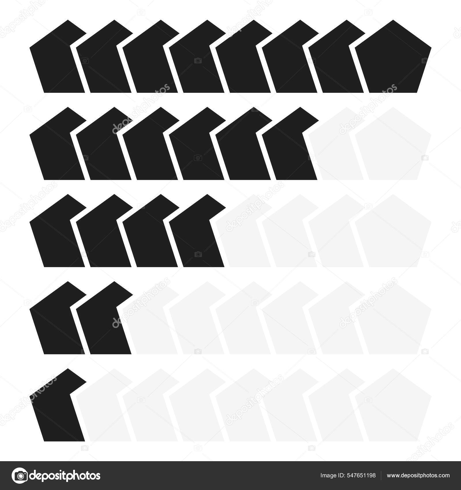 Progress Bar Steps Phases Level Indicator Yardstick Meter Rank Grade ...