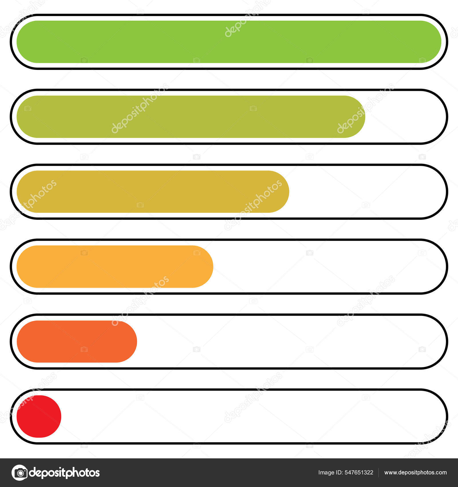 Barre Progression Étapes Phases Indicateur Niveau Compteur Mesure ...