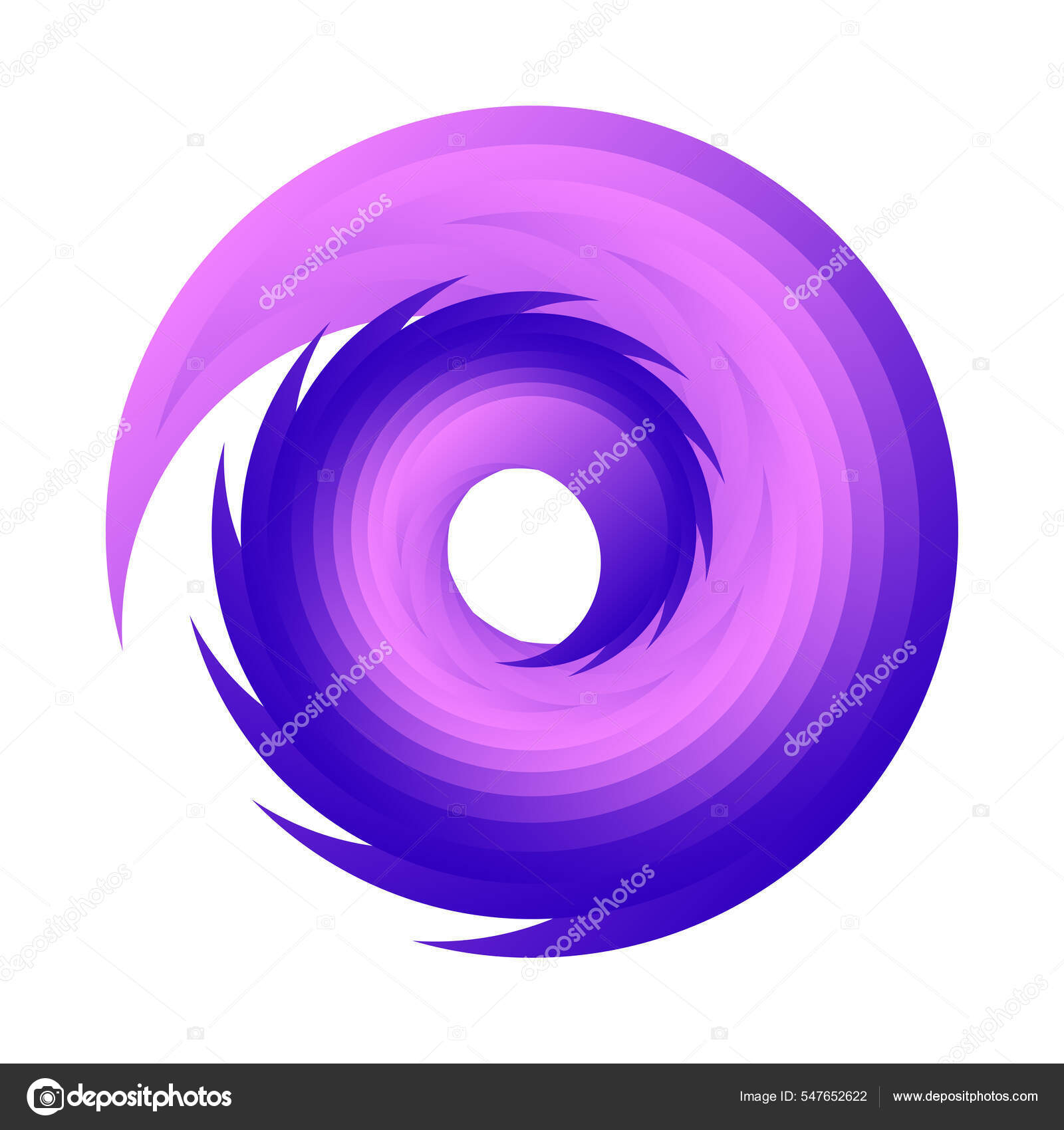 Spiral Swirl Twirl Rotating Segmented Circle Circular Swoosh Circle ...