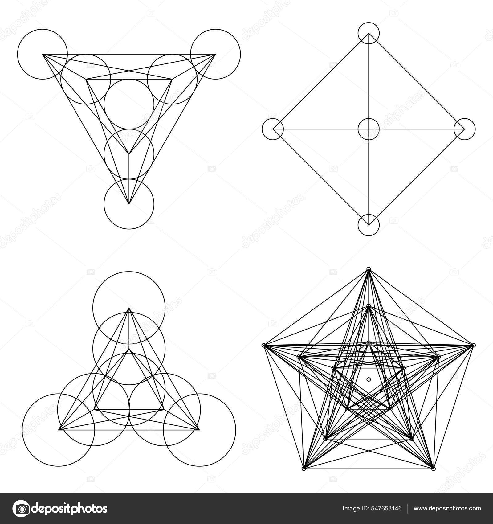 Geometric Formation Icon Symbol Vector Illustration Abstract Geometry ...