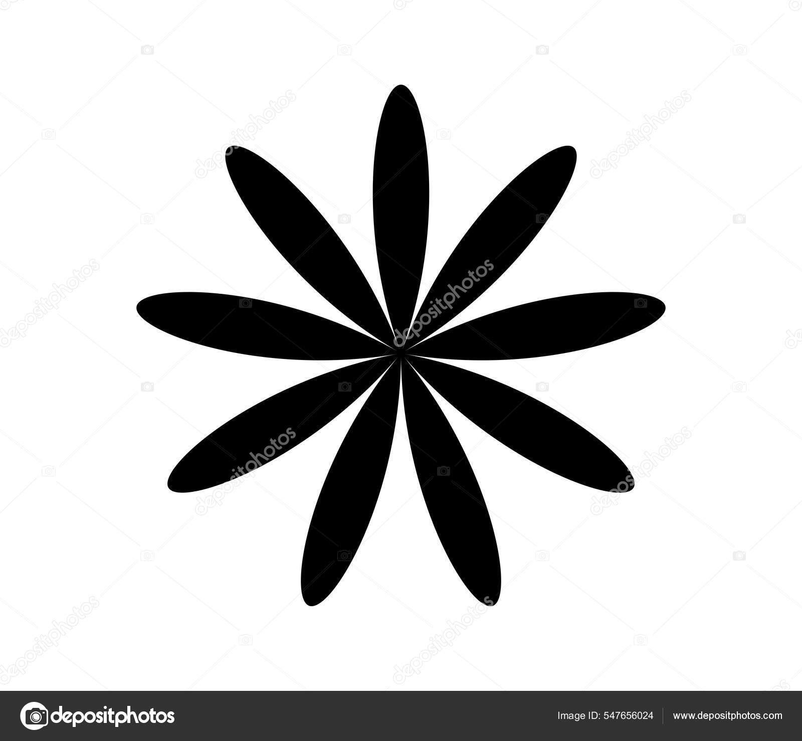Simple Flower Shapes Petals Silhouette Stock Vector Illustration Clip ... Simple Flower Shapes Petals Silhouette Stock Vector Illustration Clip ...
