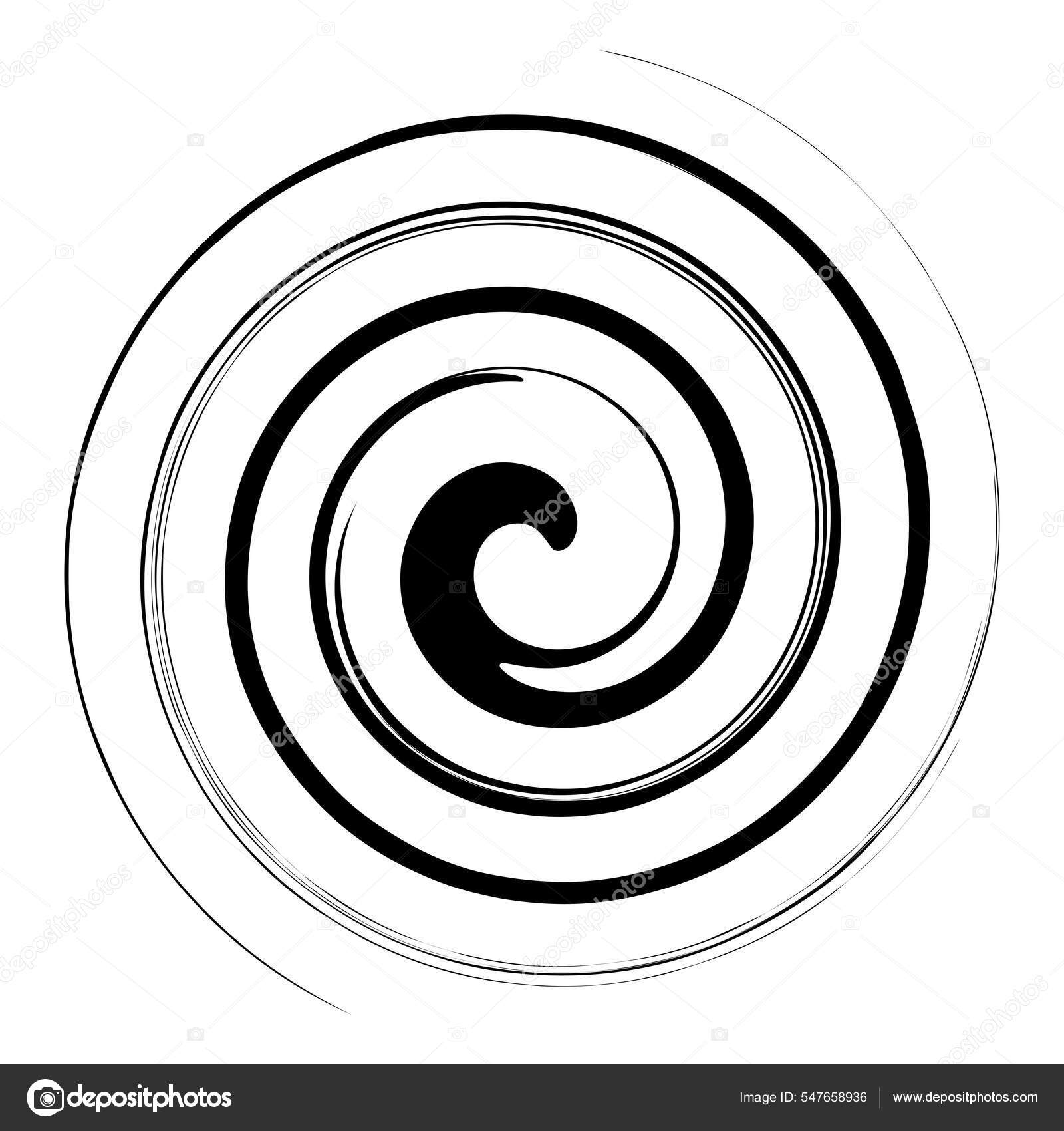 Swirl Twirl Spiral Vortex Shape Circular Radial Lines Element Rotation ...