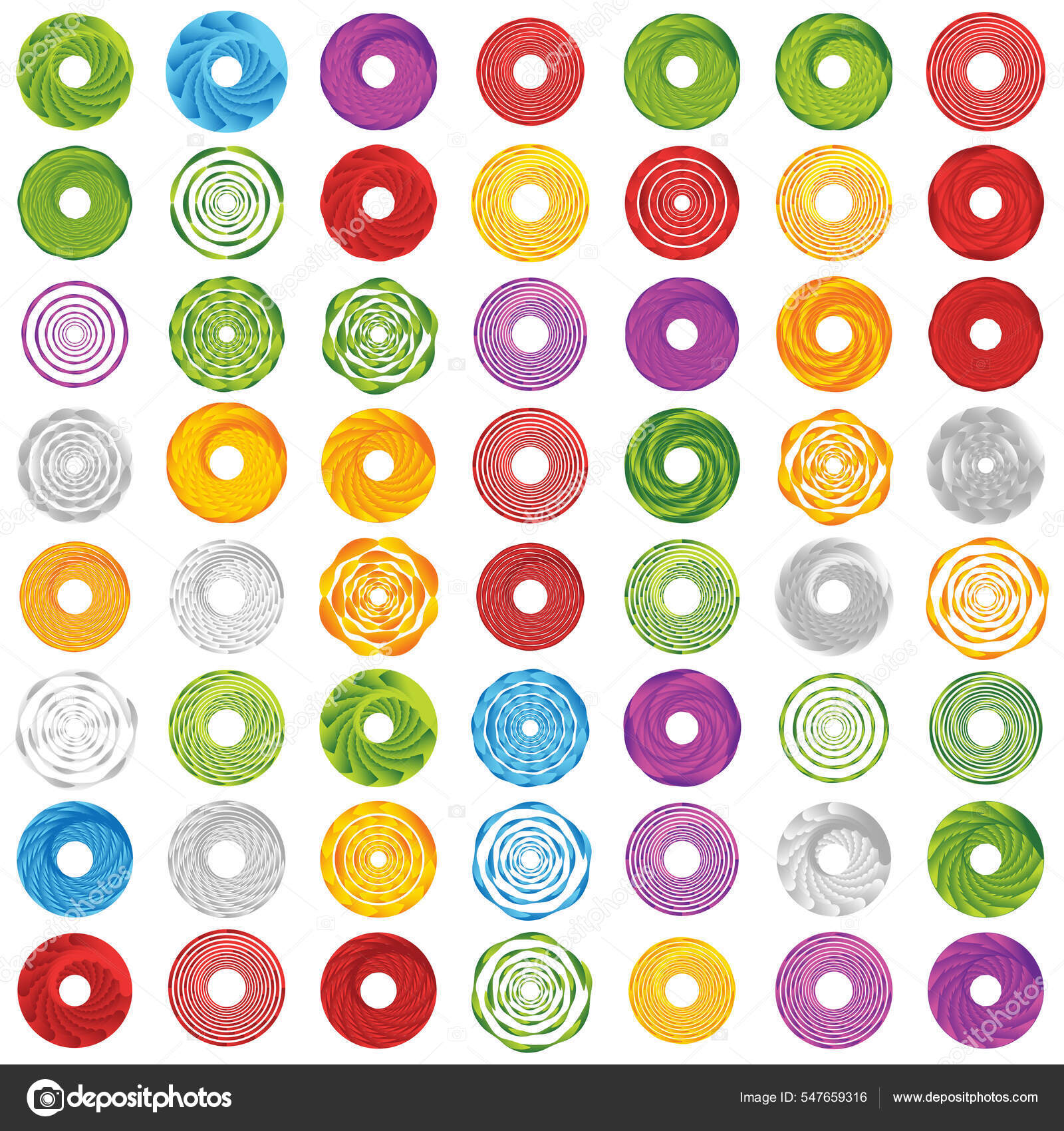 Abstract Geometric Circle Ring Design Element Circular Concentric ...