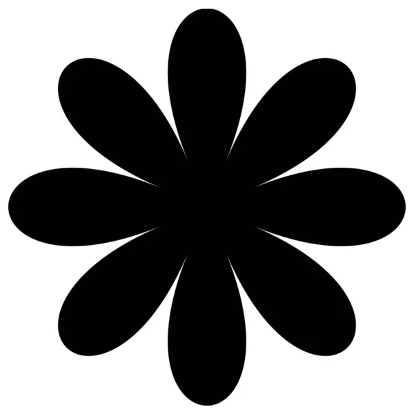 Simple Flower Shapes Petals Silhouette Stock Vector Illustration Clip ...