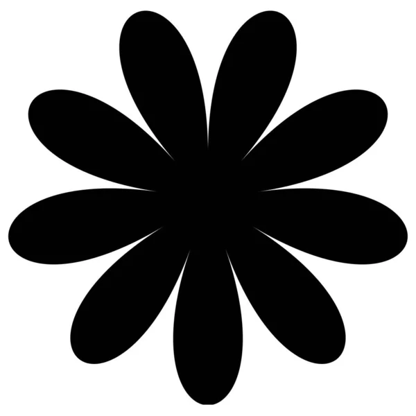 Simple Flower Shapes Petals Silhouette Stock Vector Illustration Clip ...