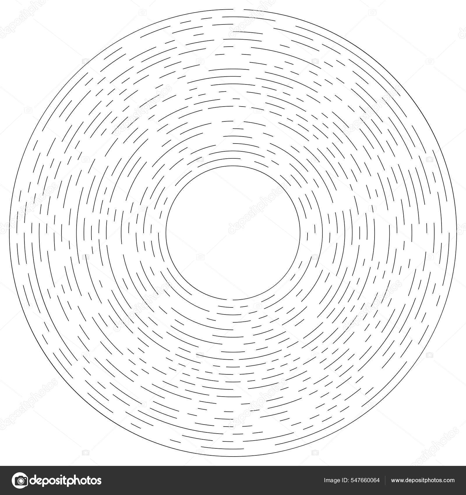 Radial Radiating Circular Concentric Lines Vector Element Stock Vector ...