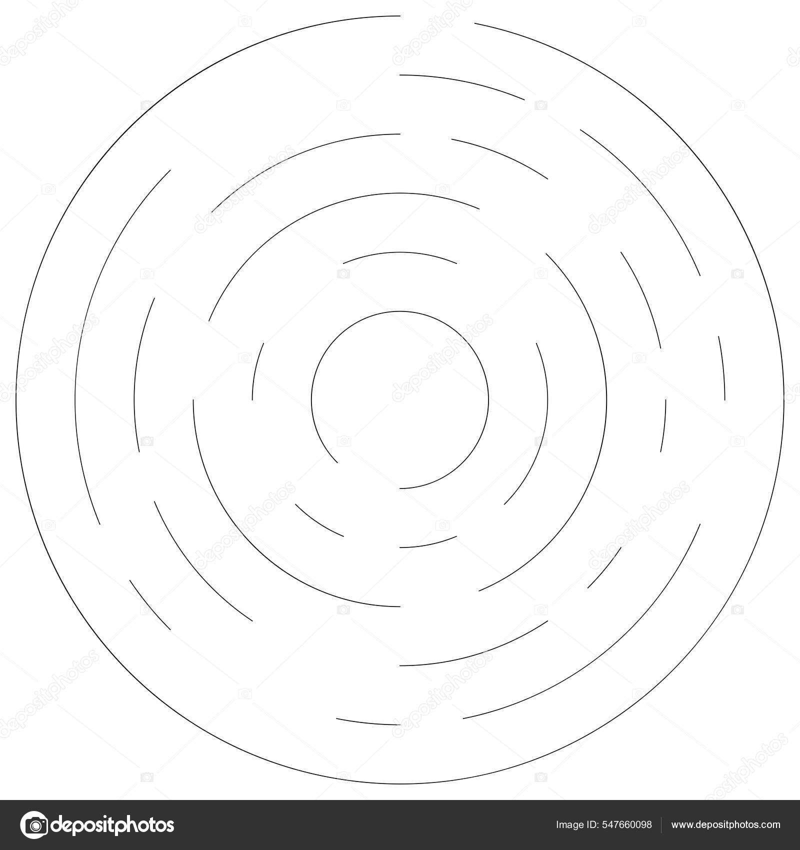 Radial Radiating Circular Concentric Lines Vector Element Stock Vector ...